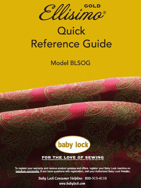 FREE Digital Manuals for Baby Lock Ellisimo Gold BLSOG - 1000's of ...